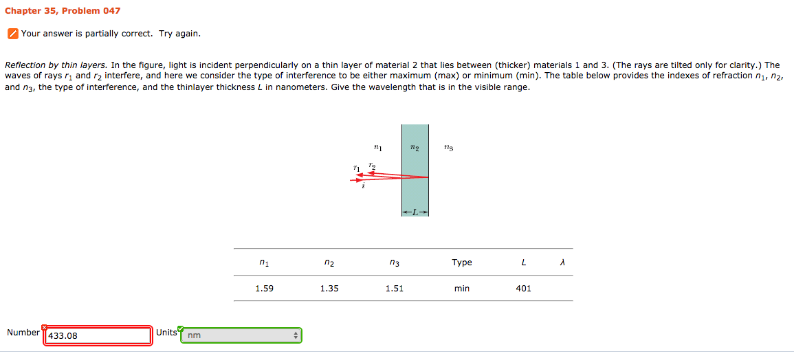 Solved Chapter 35, Problem 047 Reflection by thin layers. | Chegg.com