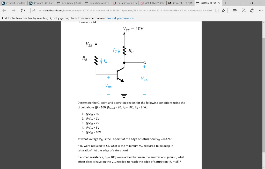 Solved Determine the Q-point and operating region for the | Chegg.com