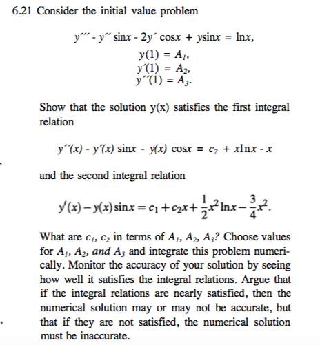 Solved 6.21 Consider the initial value problem y (1)A2, Show | Chegg.com