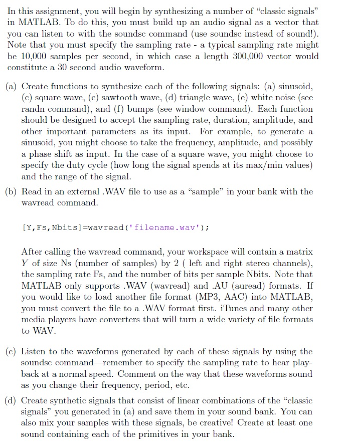 Solved In this assignment, you will begin by synthesizing a | Chegg.com