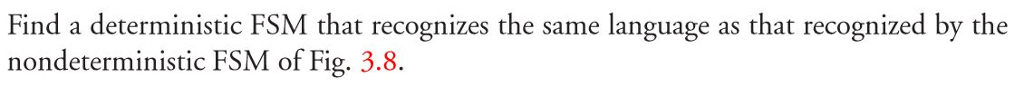 Solved Find a deterministic FSM that recognizes the same | Chegg.com