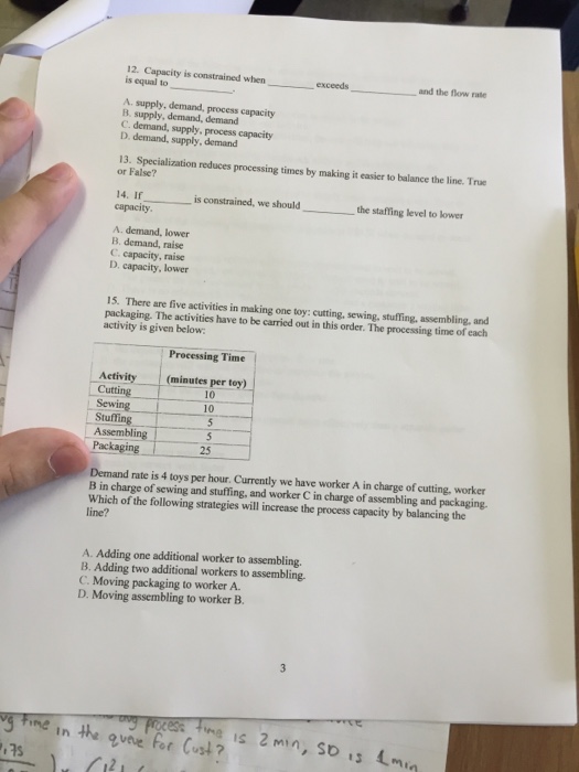 Solved Capacity is constrained when exceeds and the flow | Chegg.com