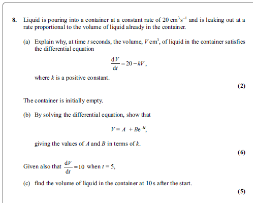 Solved Liquid is pouring into a container at a constant rate | Chegg.com