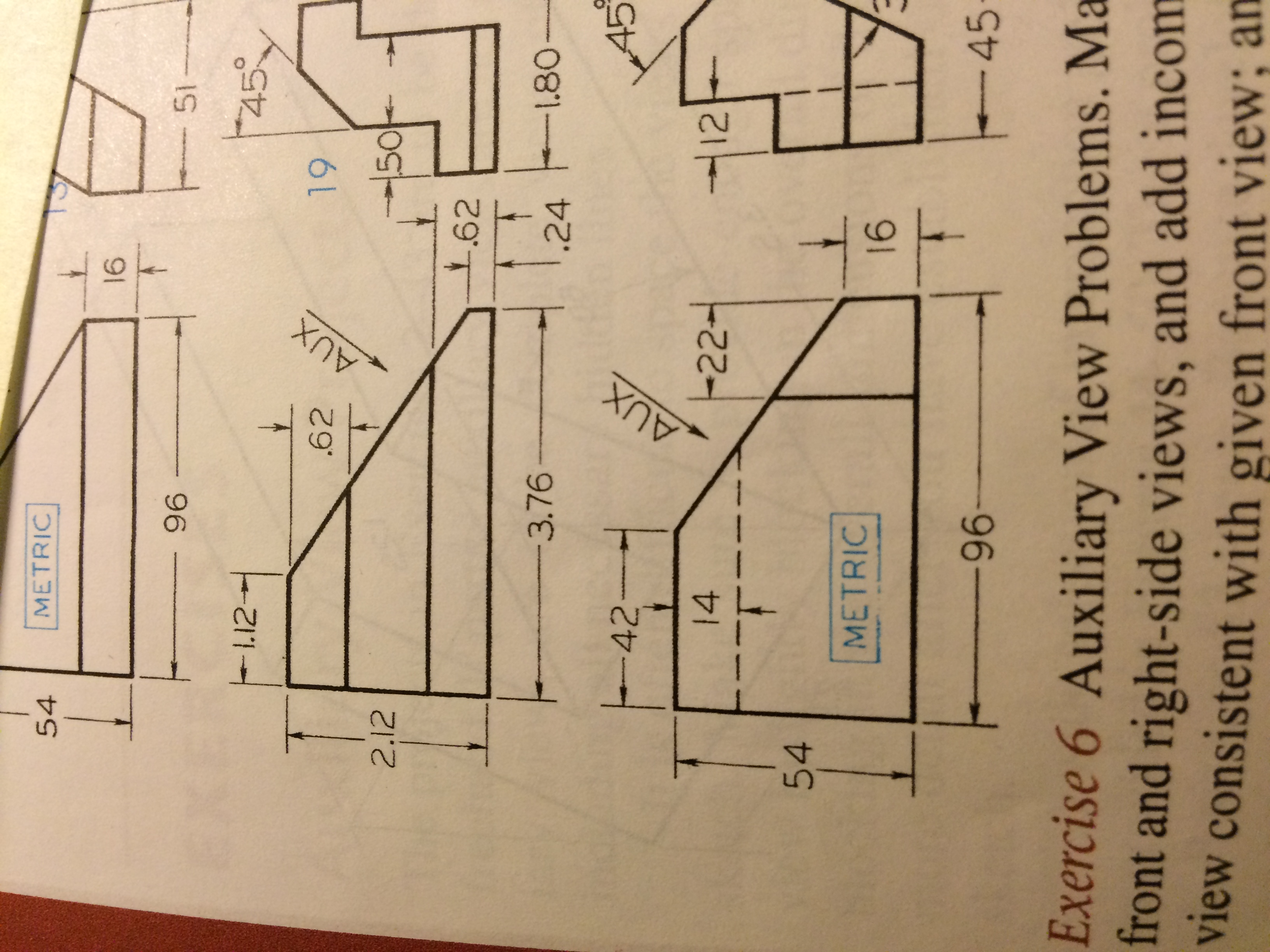 Draw the given views (side and front) and create the | Chegg.com