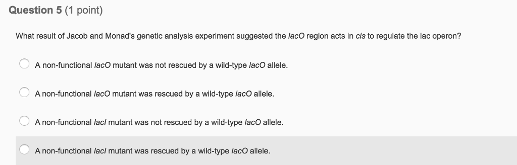 Solved What result of Jacob and Monad's genetic analysis | Chegg.com