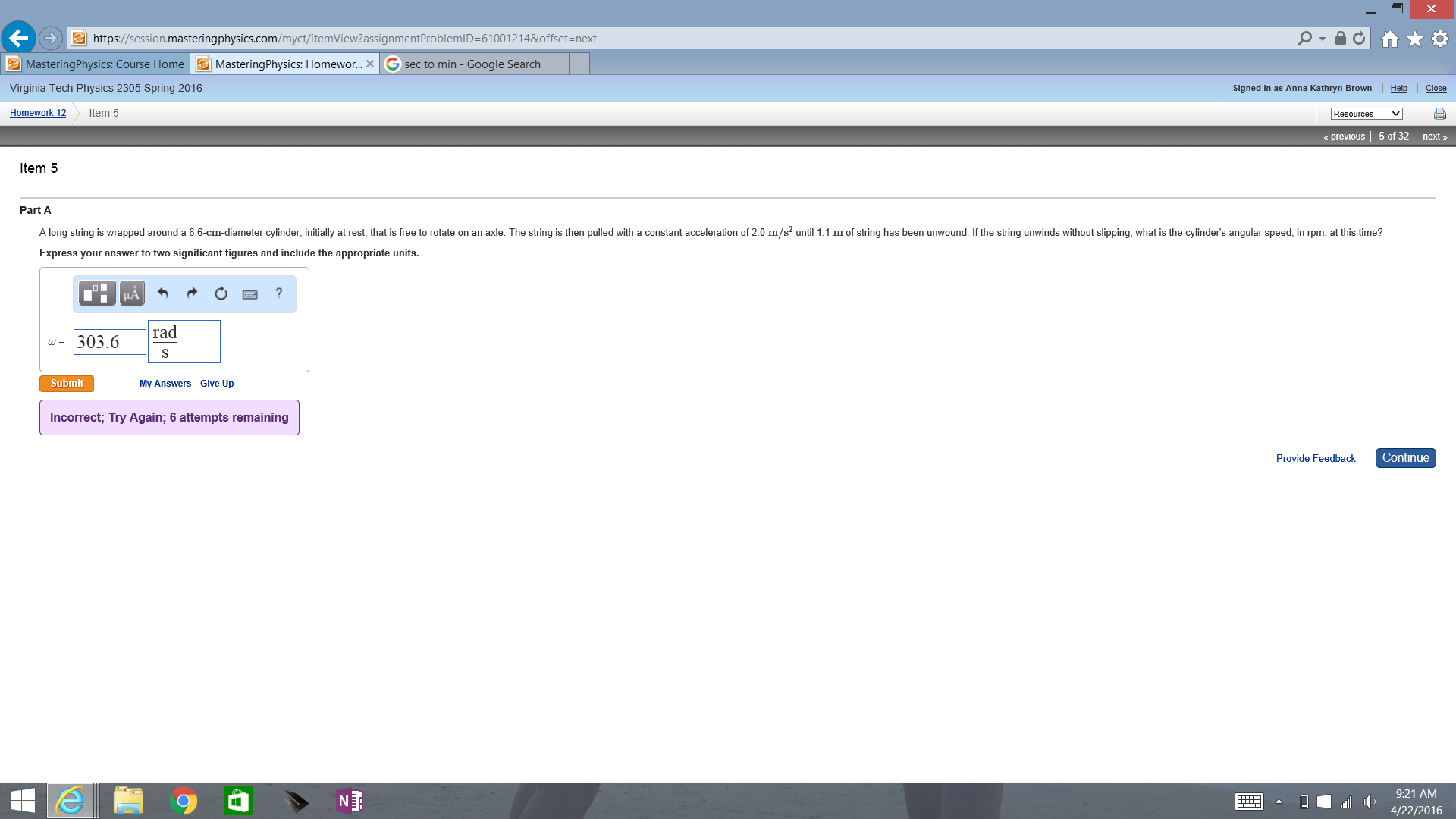 Solved A long string is wrapped around a 6.6-cm-diameter | Chegg.com