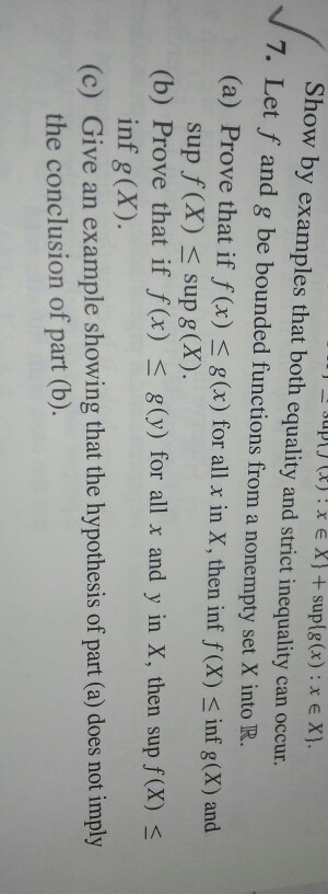 Solved Show by examples that both equality and strict | Chegg.com