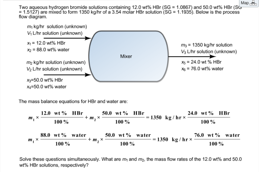 Solved Two aqueous hydrogen bromide solutions containing | Chegg.com
