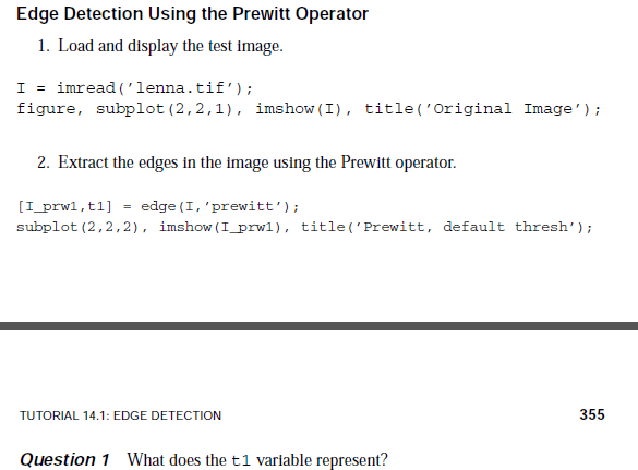 Solved Edge Detection Using the Prewitt Operator Load and | Chegg.com