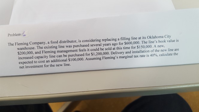 Solved Problem The Fleming Company, a food distributor, is | Chegg.com