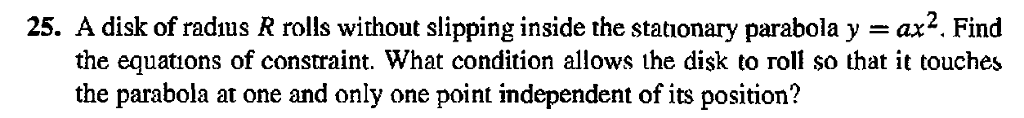 Solved A disk of radius R rolls without slipping inside the | Chegg.com