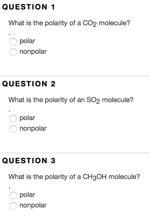 Co2 Molecule Polar Or Nonpolar
