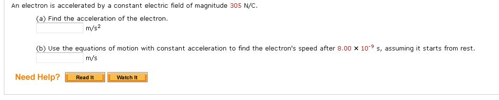 Solved An electron is accelerated by a constant electric | Chegg.com