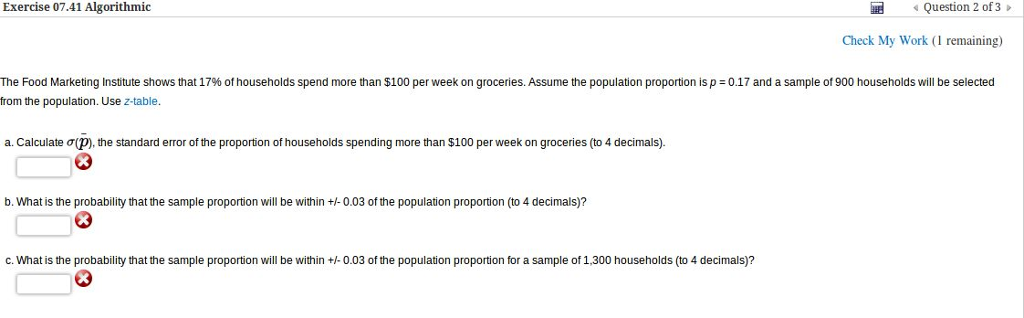 Solved Exercise 07.41 Algorithmic «Question 2 of3 Check My | Chegg.com