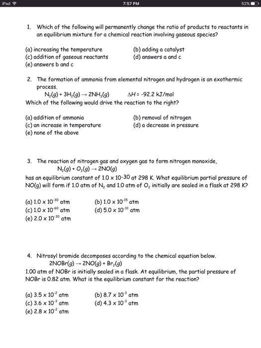 Solved Which of the following will permanently change the | Chegg.com