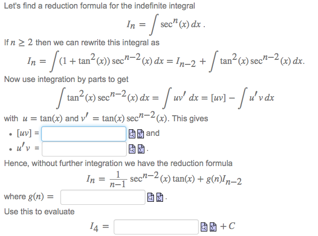 Solved Let's find a reduction formula for the indefinite | Chegg.com