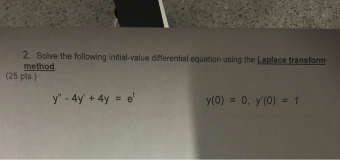 Solved Solve the following initial-value differential | Chegg.com