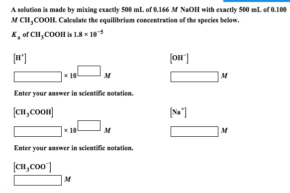 Solved A solution is made by mixing exactly 500 mL of 0.166 | Chegg.com