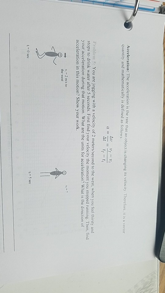 Solved per Second Velocity: The velocity is a vector | Chegg.com