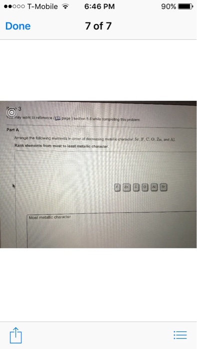 Solved Arrange The Following Elements In Order Of Decreasing