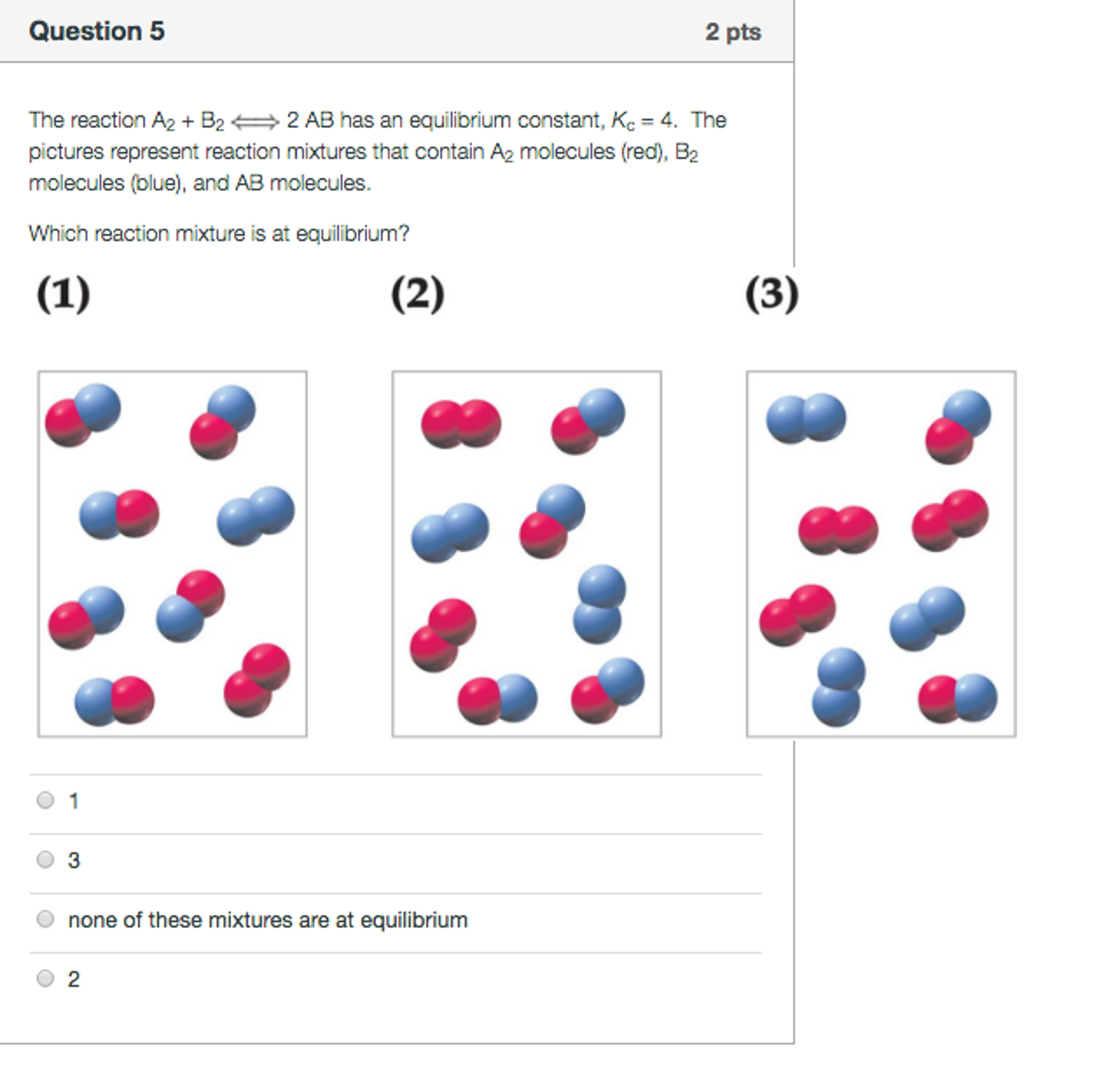 The reaction A_2 + B_2 2 AB has an equilibrium | Chegg.com