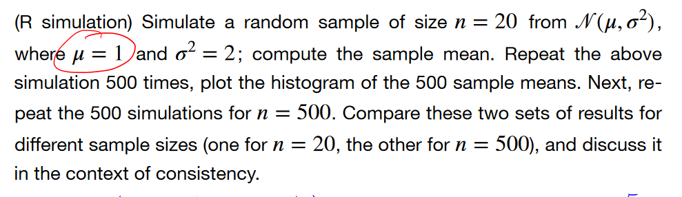 Solved R Simulation Simulate A Random Sample Of Size N