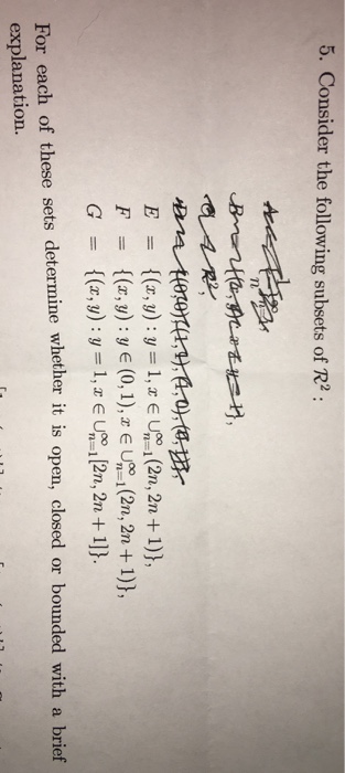 Solved Consider the following subsets of R^2?: E = {(x, | Chegg.com