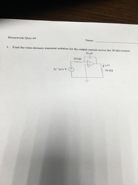 Solved Find the time-domain transient solution for the | Chegg.com