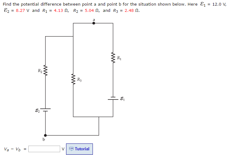 Solved Find the potential difference between point a and | Chegg.com