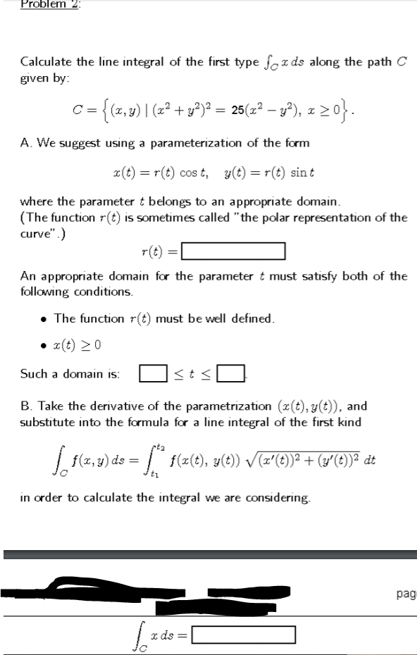 Solved Calculate the line integral of the first type | Chegg.com
