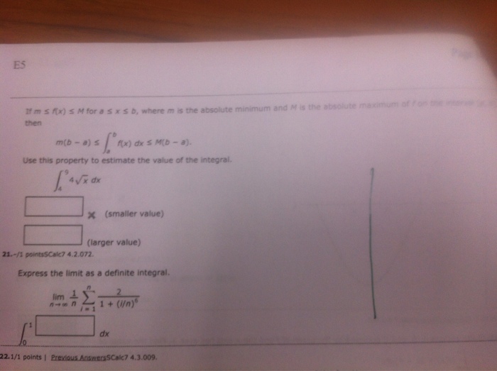 Solved If m leq f(x) leq M for a leq x leq b, where m is | Chegg.com