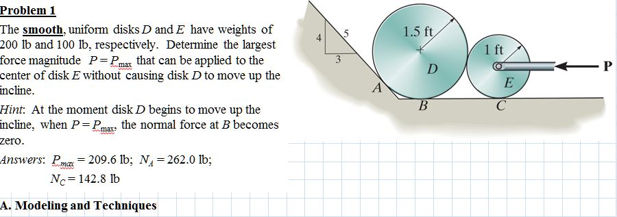 Solved Problem 1 The smooth. uniform disks D and E have | Chegg.com