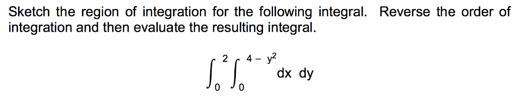 Solved Sketch the region of integration for the following | Chegg.com