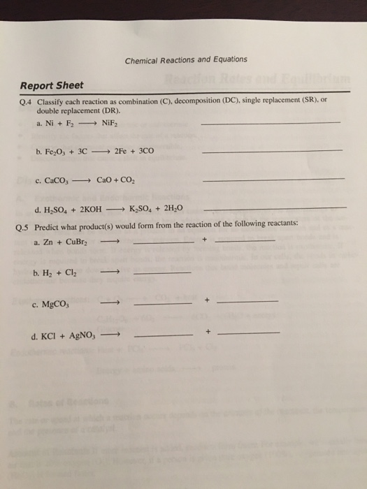 Solved Classify each reaction as combination (C), | Chegg.com