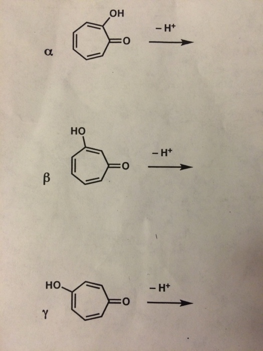 Solved The isomers of Tropolone are relatively acidic. Draw | Chegg.com