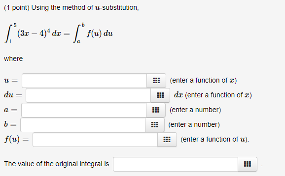 Solved Using the method of u-substitution, integral^5_1 (3x | Chegg.com