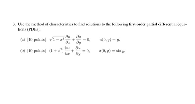 Solved Use the method of characteristics to find solutions | Chegg.com