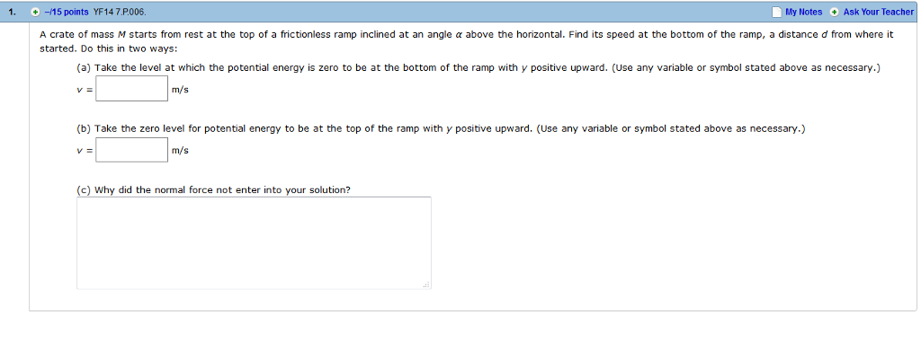 Solved "A crate of mass M starts from rest at the top of a | Chegg.com