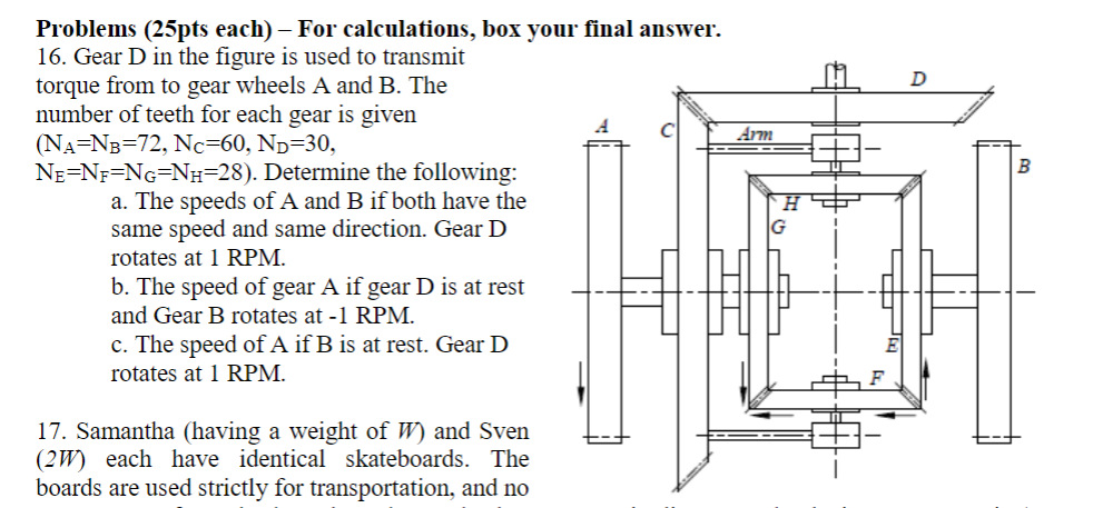 Solved Problems (25pts each) -For calculations, box your | Chegg.com