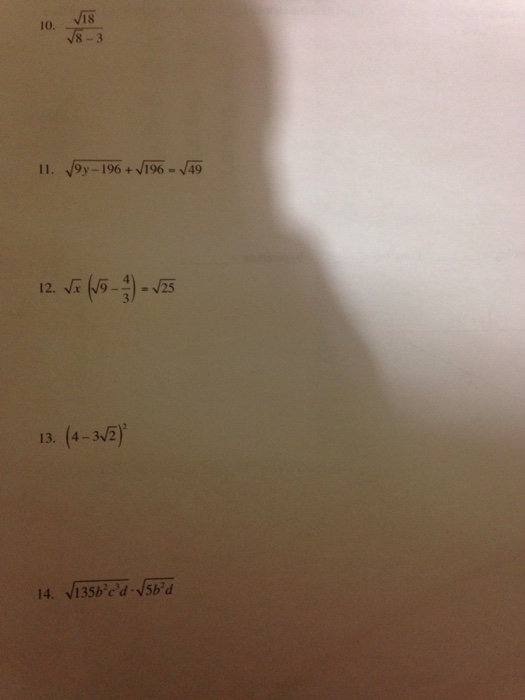 Solved Simplify the expressions and solve the equations. | Chegg.com