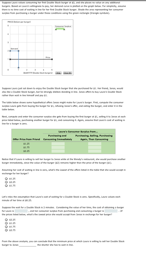 Solved Suppose Laura values consuming her first Double Stack | Chegg.com