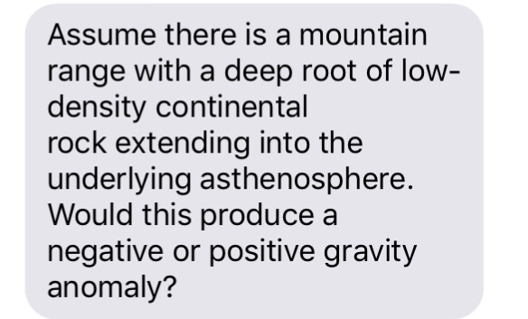 Solved Assume there is a mountain range with a deep root of | Chegg.com