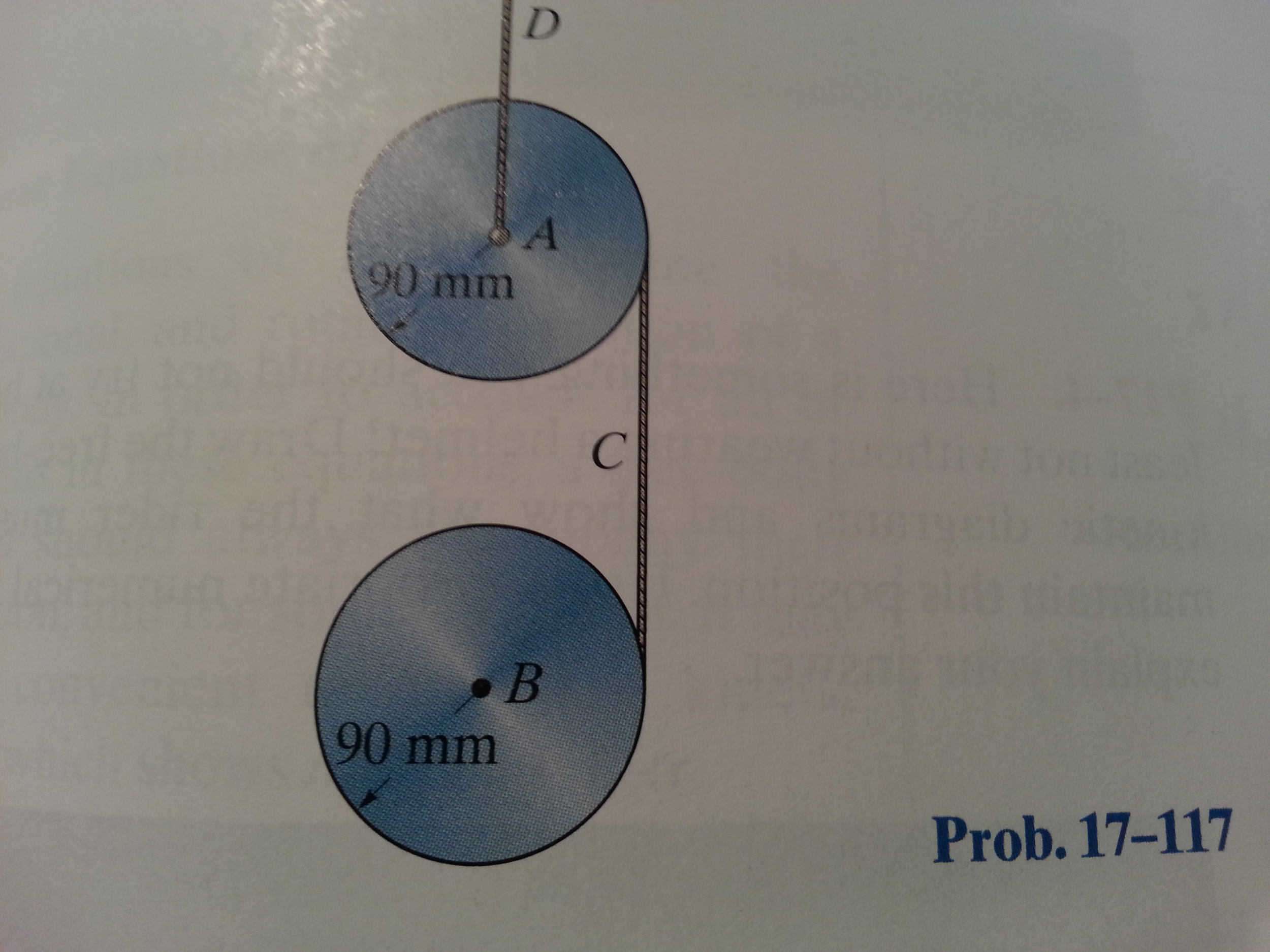 Solved A cord C is wrapped around each of the two 10-kg | Chegg.com