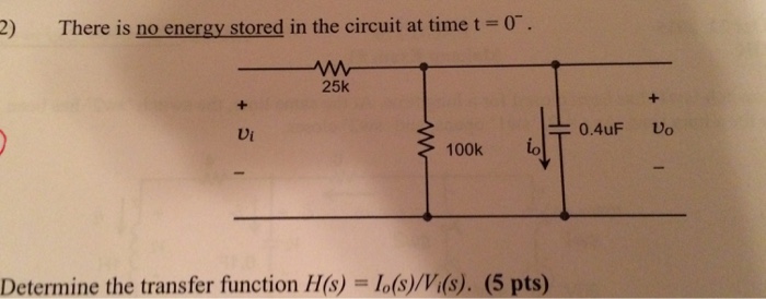 Solved There is no energy stored in the circuit at time t = | Chegg.com