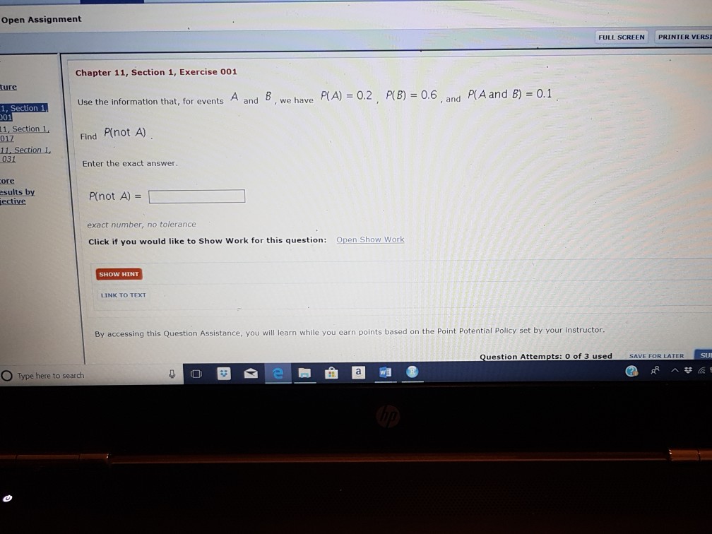 Solved Open Assignment FULL SCREEN PRINTER VERSI Chapter 11, | Chegg.com