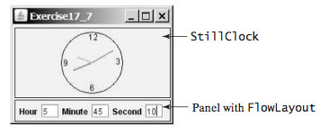 Solved (Set clock time) Write a program that displays a | Chegg.com