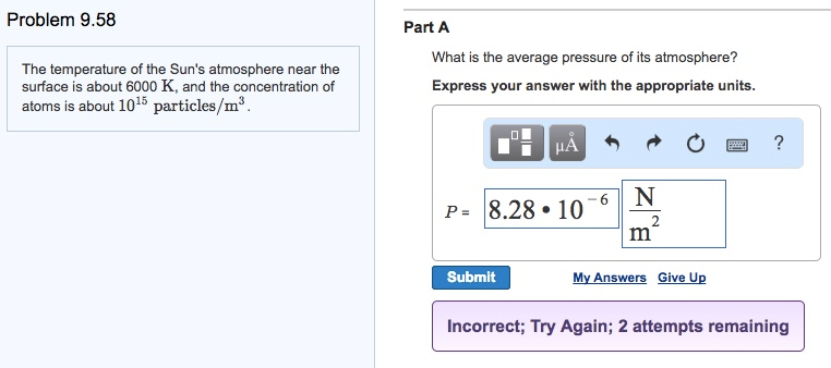 Solved The temperature of the Sun's atmosphere near the | Chegg.com