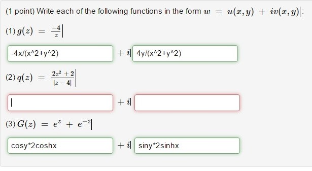 Solved Write each of the following functions in the form w = | Chegg.com