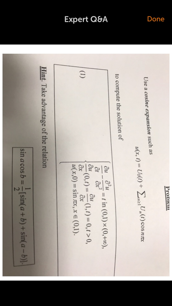 Solved Use a cosine expansion such as to compute the | Chegg.com