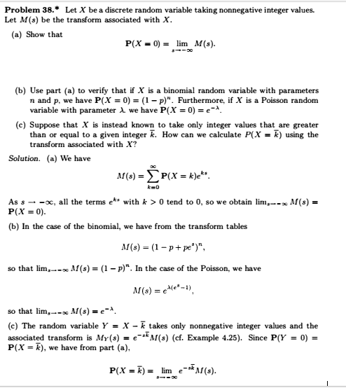 Problem 38.* Let X be a discrete random variable | Chegg.com